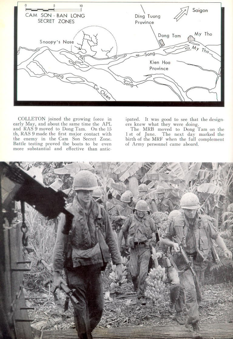 A Map showing the Cam Son – Ban Long Secret Zones, Snoppy’s Nose, etc ...