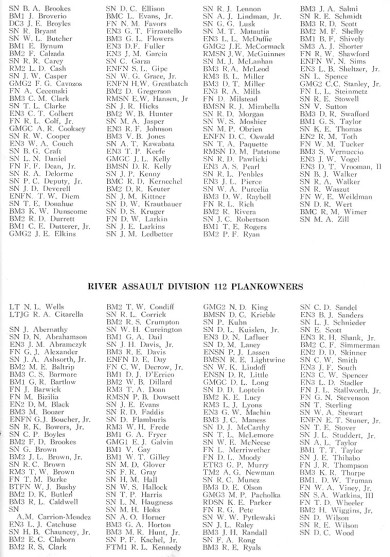 Plank Owner Lists: RivDiv 111 (cont.), RivDiv 112 – The Mobile Riverine ...